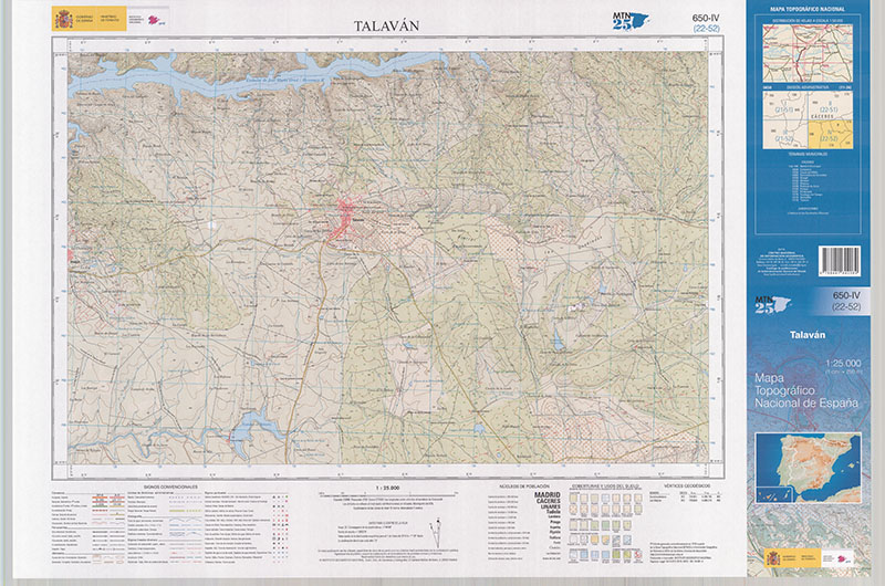 Talaván. Mapa Topográfico Nacional 1:25.000. 2018