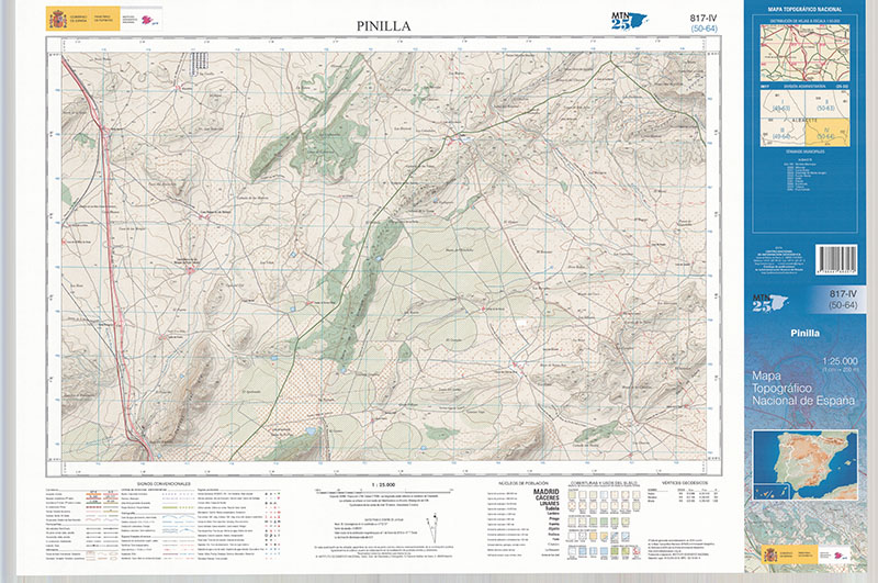 Pinilla. Mapa Topográfico Nacional 1:25.000. 2018