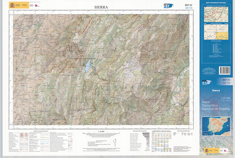 Sierra. Mapa Topográfico Nacional 1:25.000. 2018