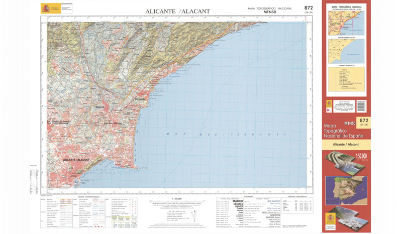 Alicante/Alacant. Mapa Topográfico Nacional 1:50.000. 2007