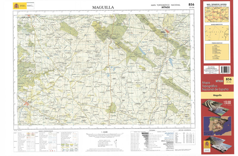 Maguilla. Mapa Topográfico Nacional 1:50.000. 2004