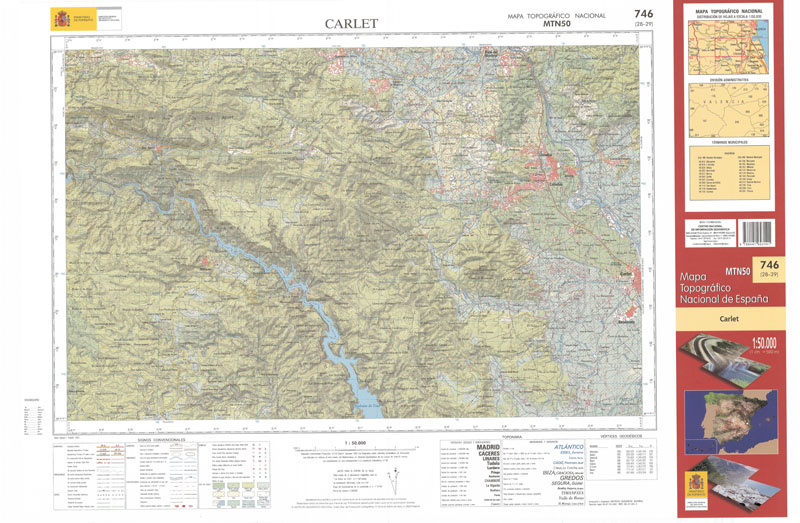 Carlet. Mapa Topográfico Nacional 1:50.000. 2007