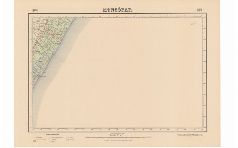 Moncófar. Mapa Topográfico Nacional 1:50.000. 1940
