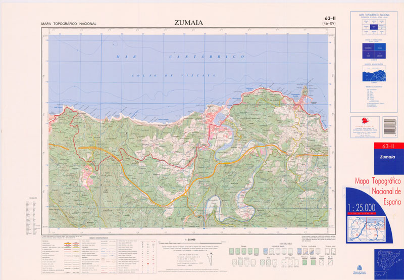 Zumaia. Mapa Topográfico Nacional 1:25.000. 1999