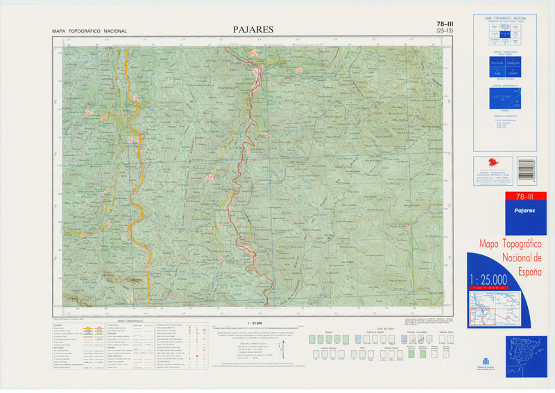 Pajares. Mapa Topográfico Nacional 1:25.000. 2002