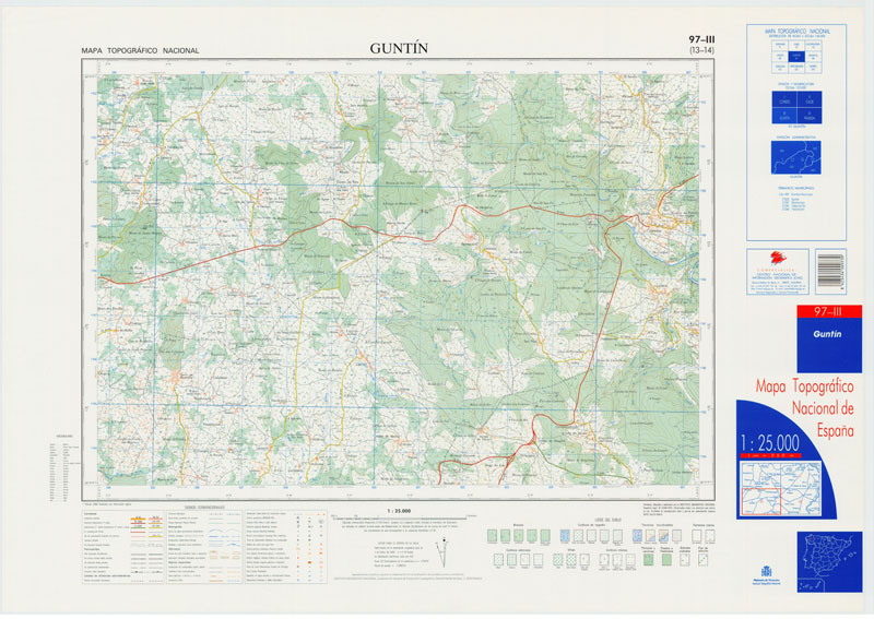 Guntín. Mapa Topográfico Nacional 1:25.000. 2000