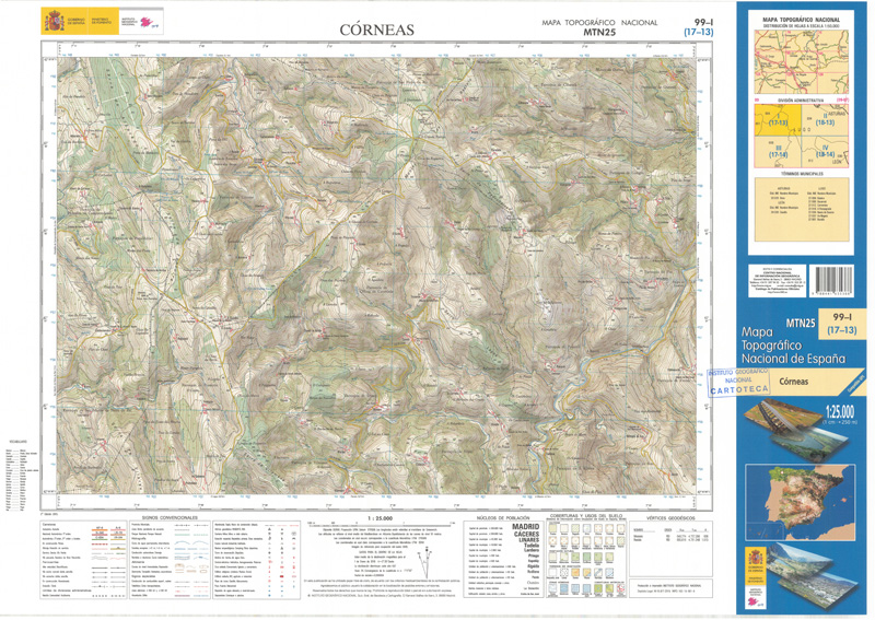 Córneas. Mapa Topográfico Nacional 1:25.000. 2015