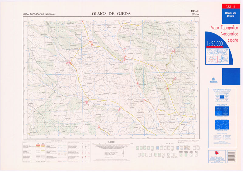 Olmos de Ojeda. Mapa Topográfico Nacional 1:25.000. 1997
