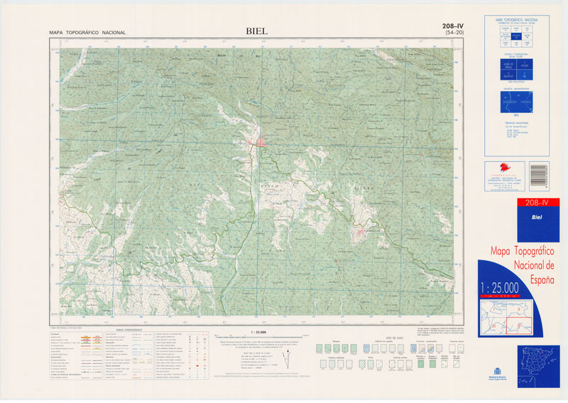 Biel. Mapa Topográfico Nacional 1:25.000. 2000