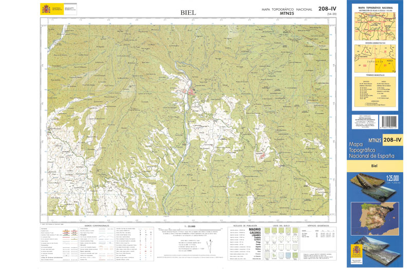 Biel. Mapa Topográfico Nacional 1:25.000. 2008