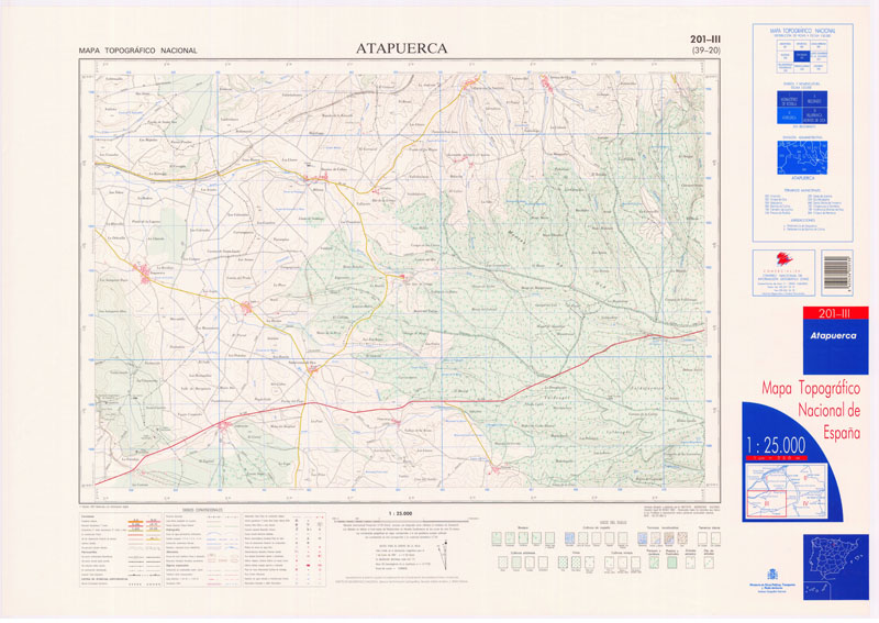 Atapuerca. Mapa Topográfico Nacional 1:25.000. 1997