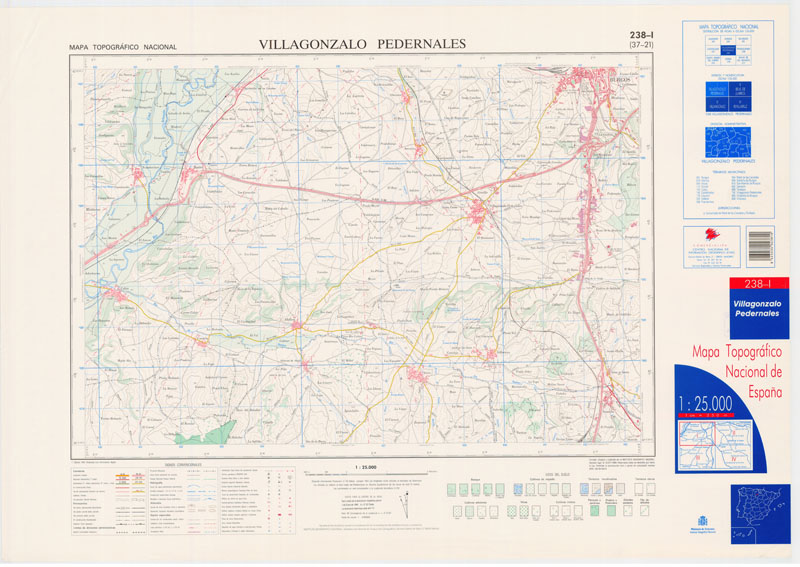Villagonzalo Pedernales. Mapa Topográfico Nacional 1:25.000. 1999