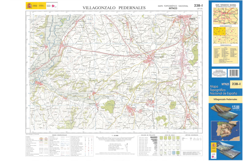 Villagonzalo Pedernales. Mapa Topográfico Nacional 1:25.000. 2009