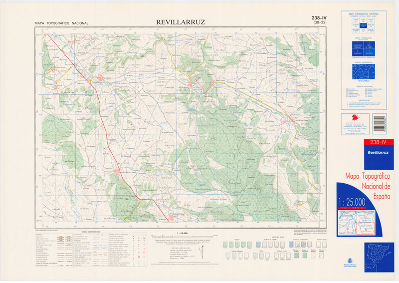 Revillarruz. Mapa Topográfico Nacional 1:25.000. 1999