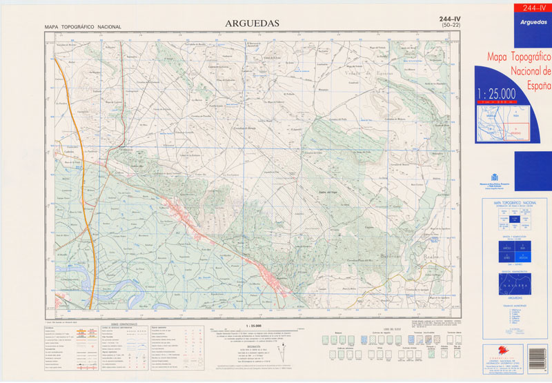 Arguedas. Mapa Topográfico Nacional 1:25.000. 1994