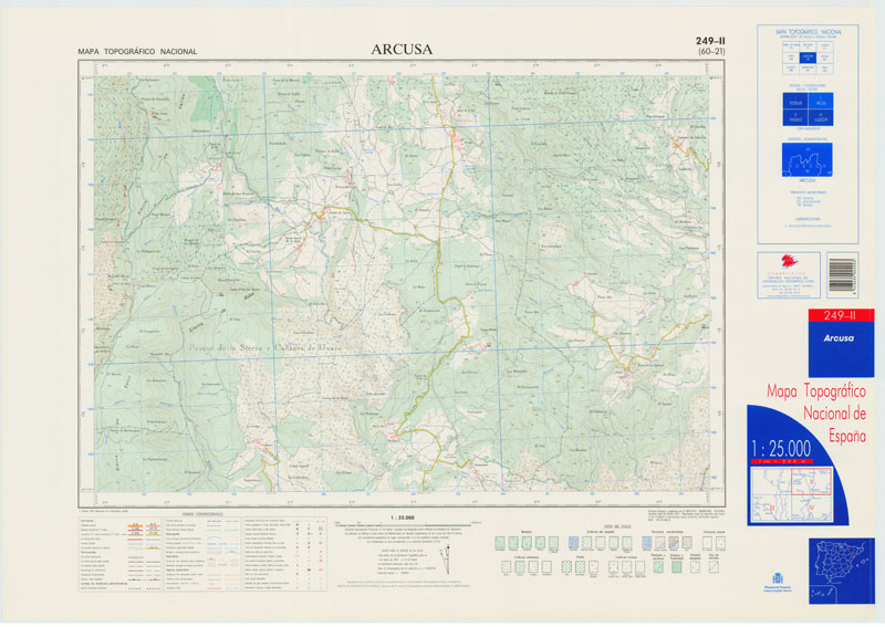 Arcusa. Mapa Topográfico Nacional 1:25.000. 1997