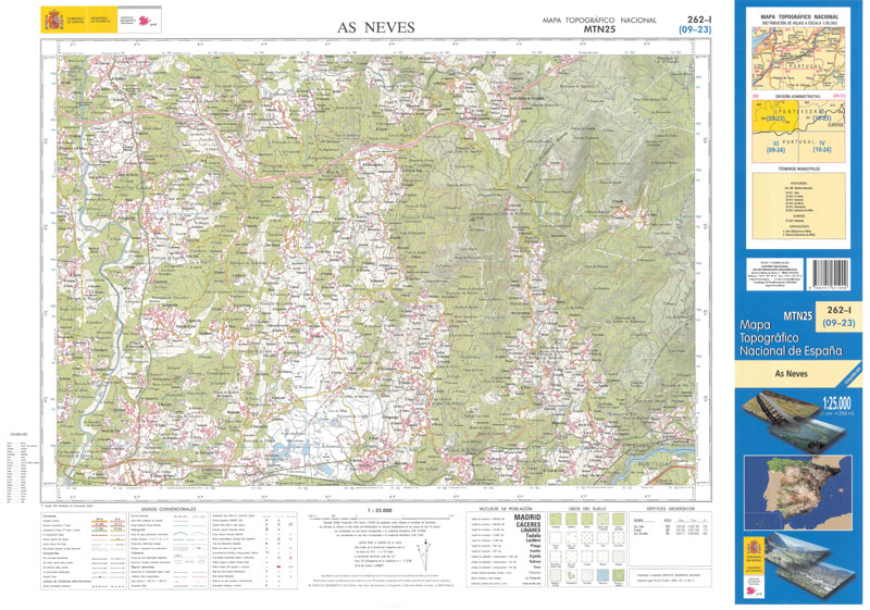 As Neves. Mapa Topográfico Nacional 1:25.000. 2012