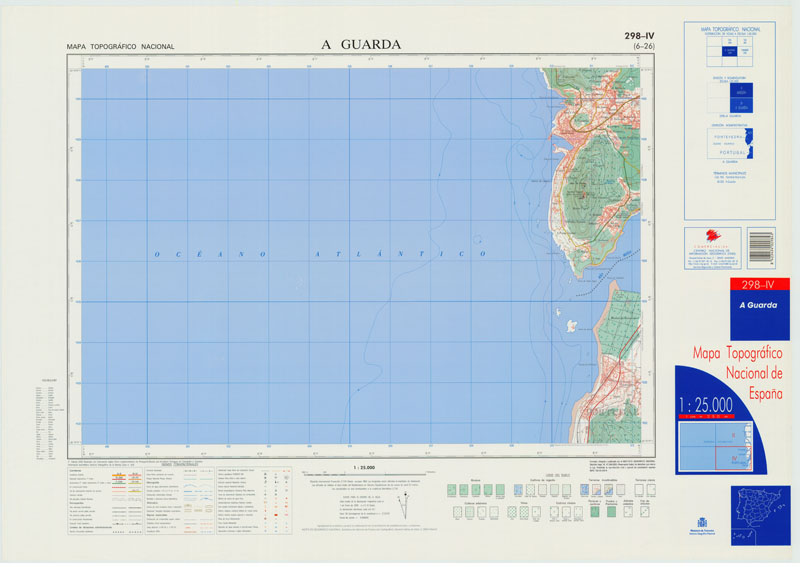 A Guarda. Mapa Topográfico Nacional 1:25.000. 2000