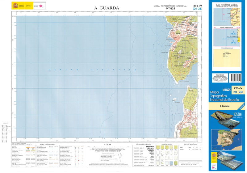 A Guarda. Mapa Topográfico Nacional 1:25.000. 2012