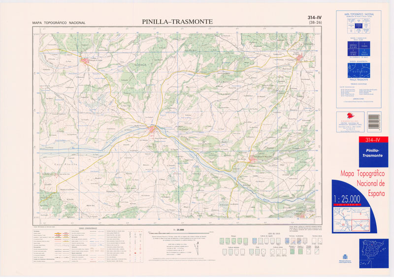 Pinilla-Trasmonte. Mapa Topográfico Nacional 1:25.000. 1999