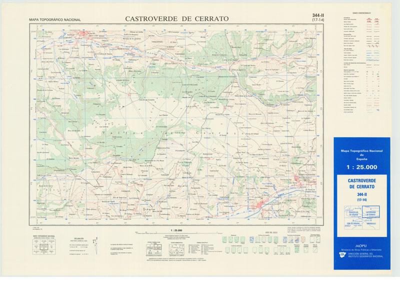 Castroverde de Cerrato. Mapa Topográfico Nacional 1:25.000. 1988