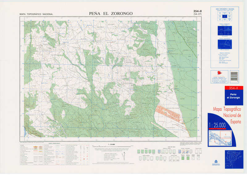 Peña el Zorongo. Mapa Topográfico Nacional 1:25.000. 2003