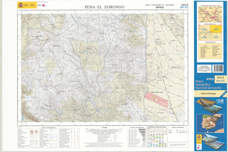 Peña el Zorongo. Mapa Topográfico Nacional 1:25.000. 2018