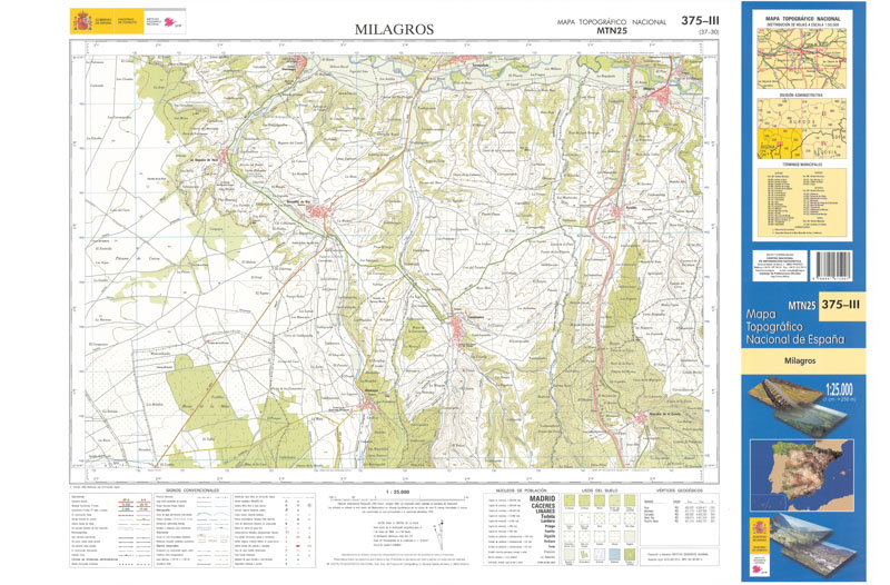 Milagros. Mapa Topográfico Nacional 1:25.000. 2009