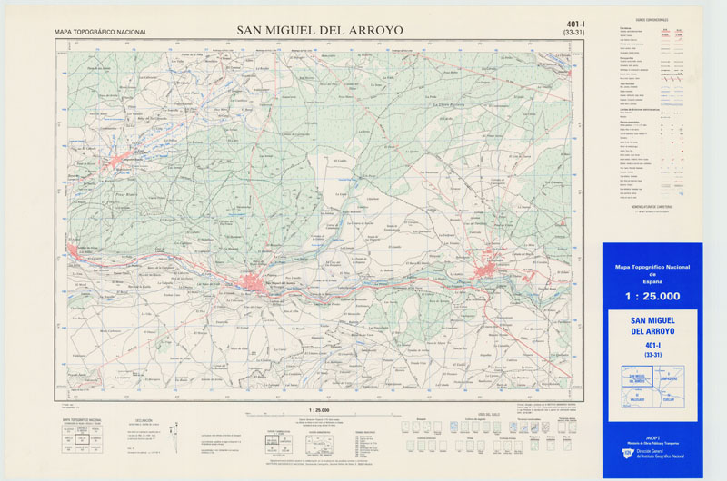 San Miguel del Arroyo. Mapa Topográfico Nacional 1:25.000. 1992