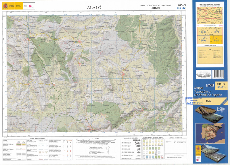 Alaló. Mapa Topográfico Nacional 1:25.000. 2014
