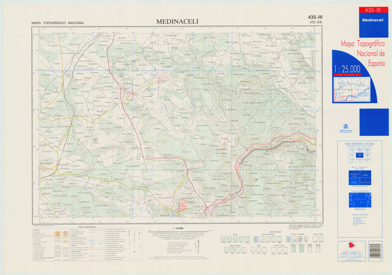 Medinaceli. Mapa Topográfico Nacional 1:25.000. 1997