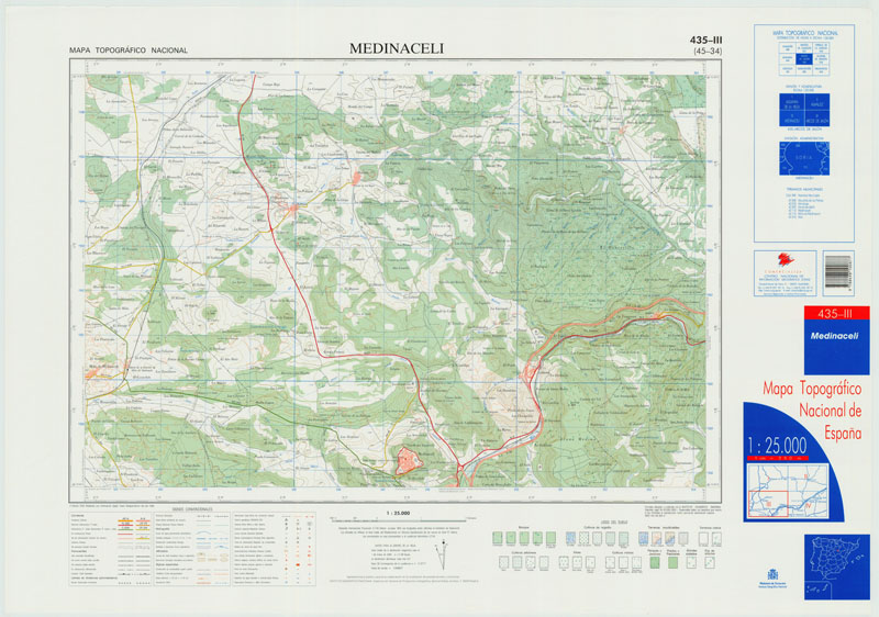 Medinaceli. Mapa Topográfico Nacional 1:25.000. 2004