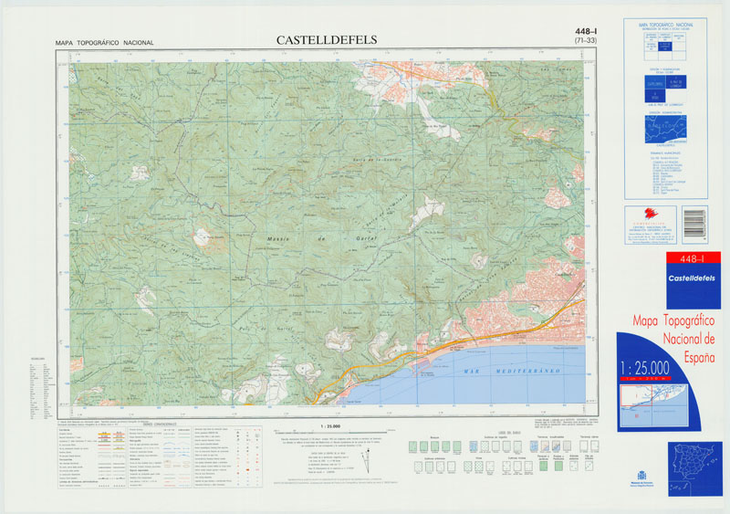Castelldefels. Mapa Topográfico Nacional 1:25.000. 2002