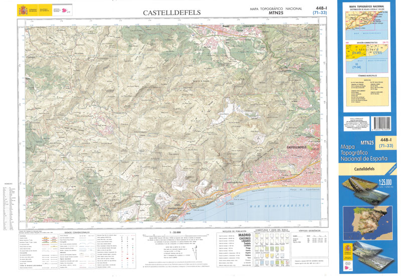 Castelldefels. Mapa Topográfico Nacional 1:25.000. 2012