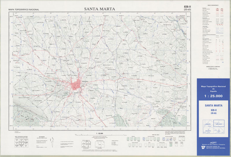Santa Marta. Mapa Topográfico Nacional 1:25.000. 1991