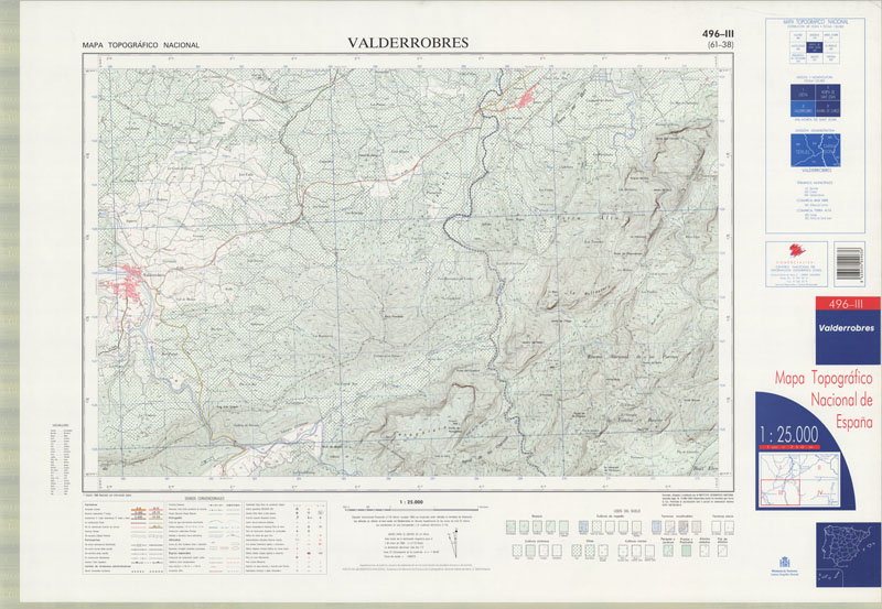 Valderrobres. Mapa Topográfico Nacional 1:25.000. 1998