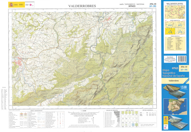Valderrobres. Mapa Topográfico Nacional 1:25.000. 2013