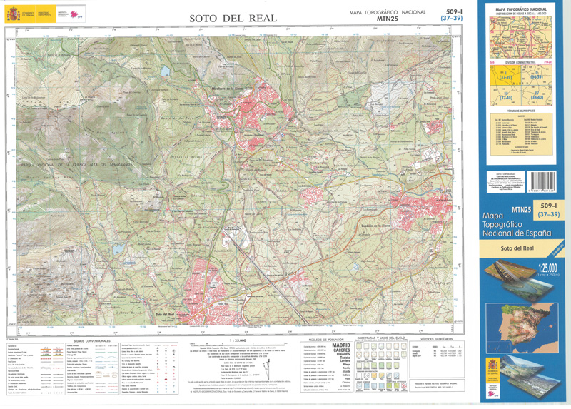 Soto del Real. Mapa Topográfico Nacional 1:25.000. 2014