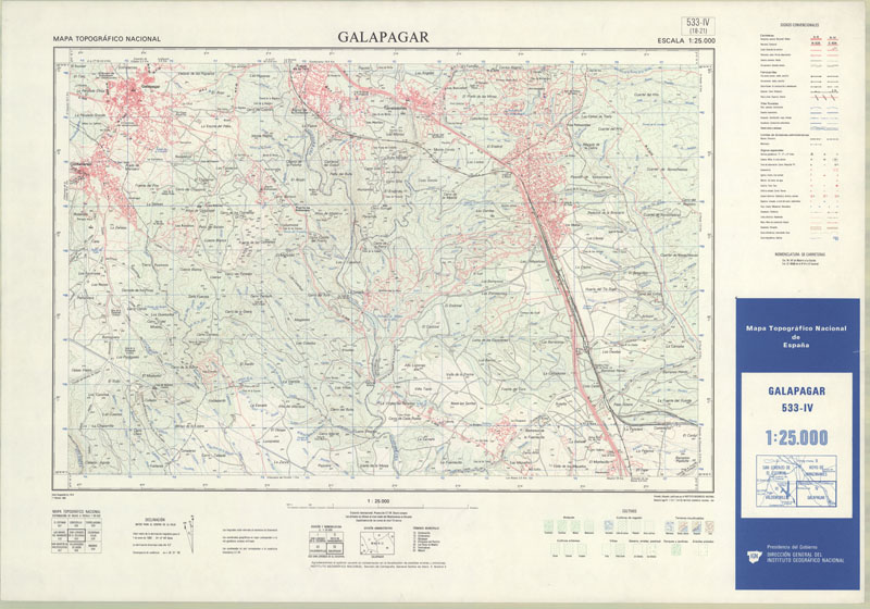 Galapagar. Mapa Topográfico Nacional 1:25.000. 1982