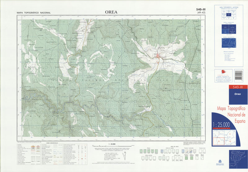 Orea. Mapa Topográfico Nacional 1:25.000. 2002