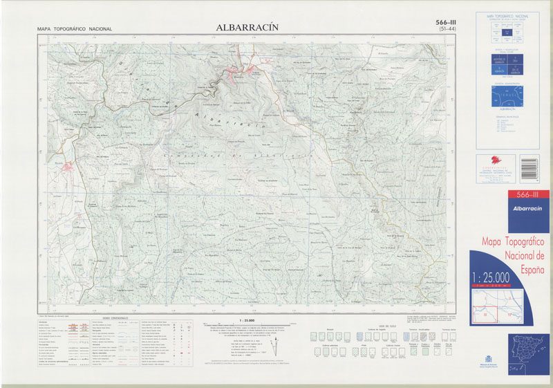 Albarracín. Mapa Topográfico Nacional 1:25.000. 1997