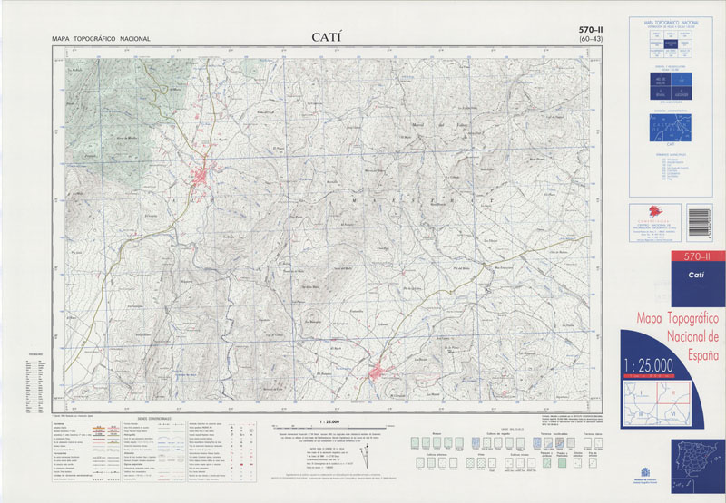 Catí. Mapa Topográfico Nacional 1:25.000. 1999