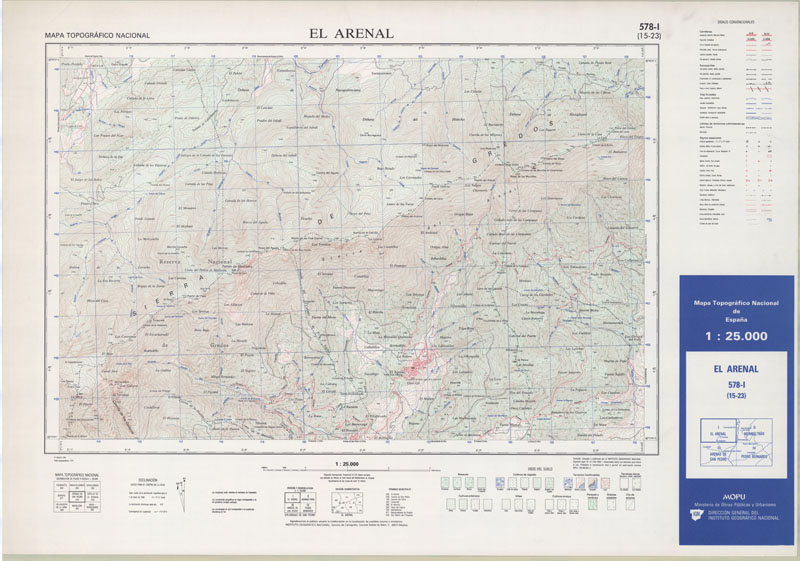 El Arenal. Mapa Topográfico Nacional 1:25.000. 1988