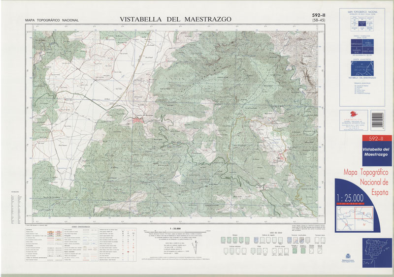 Vistabella del Maestrazgo. Mapa Topográfico Nacional 1:25.000. 1999