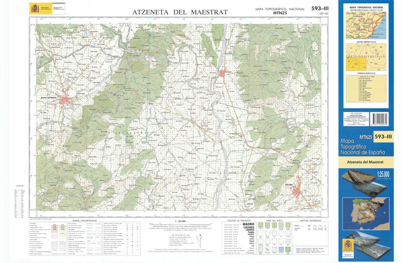 Atzeneta del Maestrat. Mapa Topográfico Nacional 1:25.000. 2007