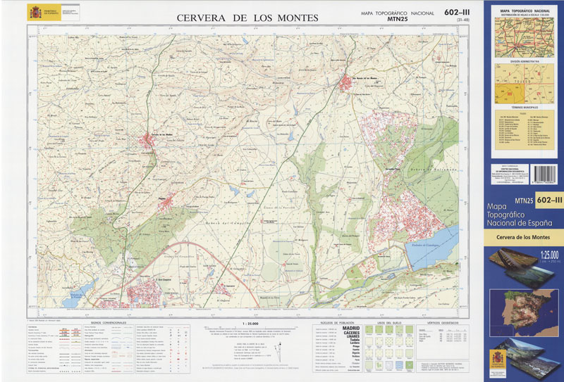 Cervera de los Montes. Mapa Topográfico Nacional 1:25.000. 2006