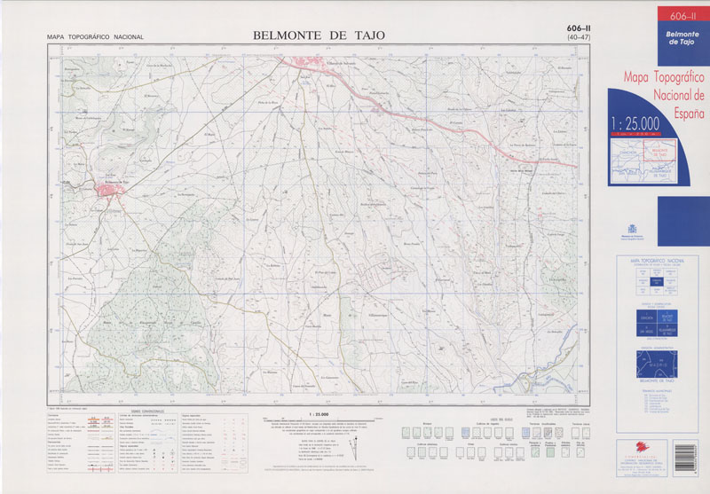 Belmonte de Tajo. Mapa Topográfico Nacional 1:25.000. 1996
