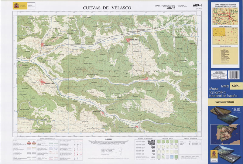 Cuevas de Velasco. Mapa Topográfico Nacional 1:25.000. 2007