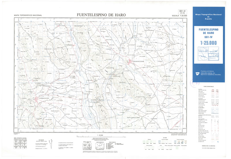 Fuentelespino de Haro. Mapa Topográfico Nacional 1:25.000. 1979