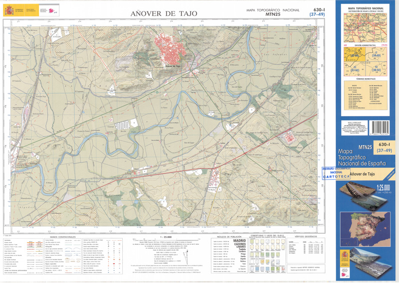 Añover de Tajo. Mapa Topográfico Nacional 1:25.000. 2014